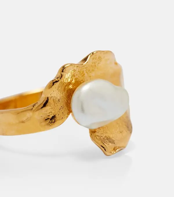 Oscar De La Renta Faux Pearl Fashion Ring