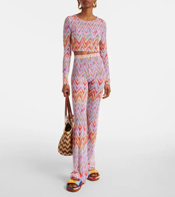 Missoni Chevron Cropped Top - Multicoloured