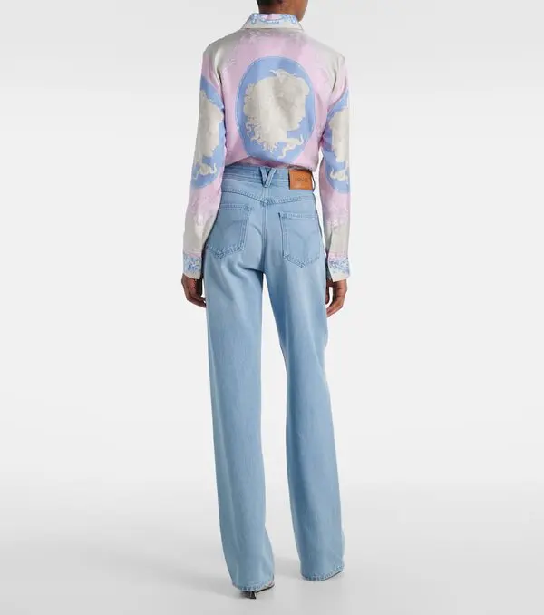 Versace High-rise Wide-leg Jeans