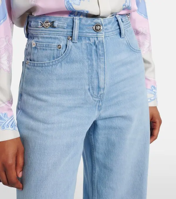 Versace High-rise Wide-leg Jeans