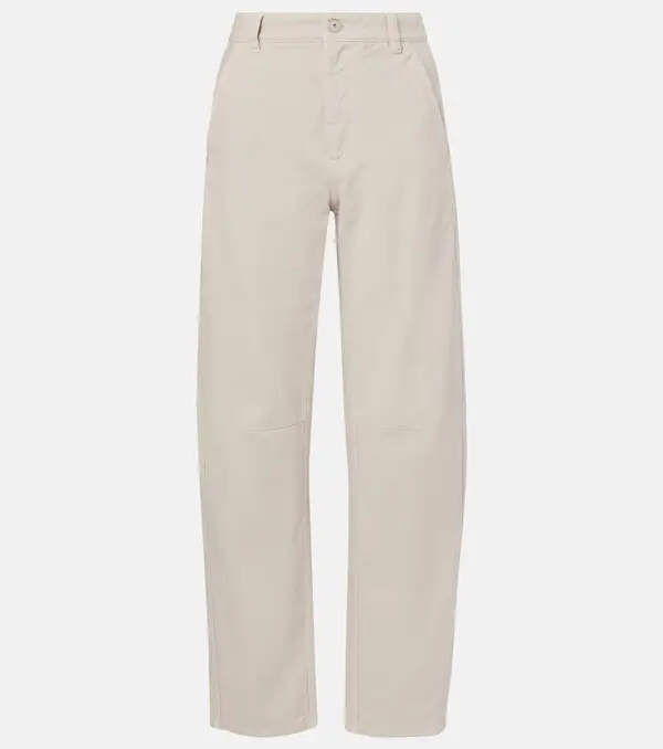 Brunello Cucinelli High-rise Straight Leg Jeans - Beige