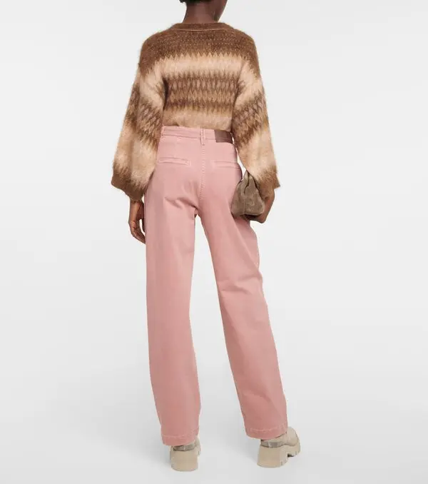 Brunello Cucinelli High-rise Straight Jeans - Pink