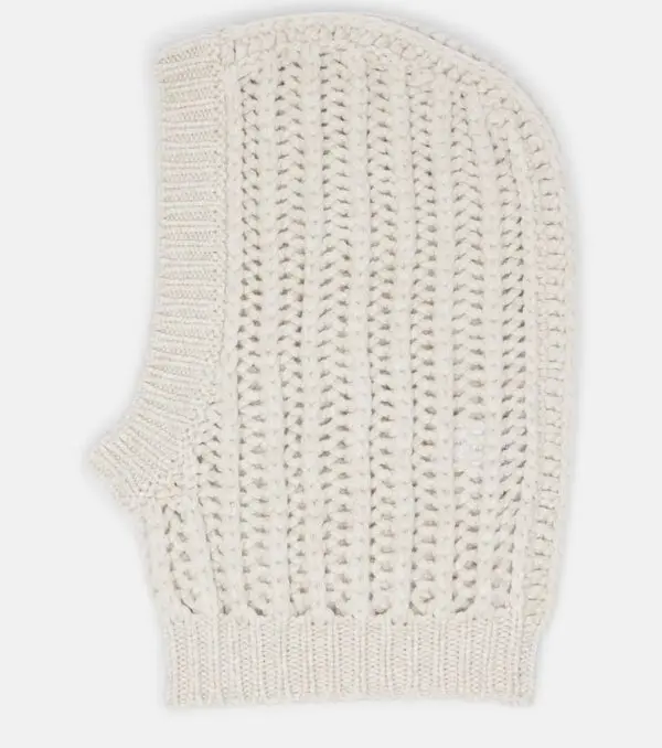 Brunello Cucinelli Cashmere Ski Mask - White