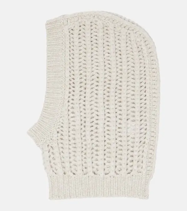 Brunello Cucinelli Cashmere Ski Mask - White
