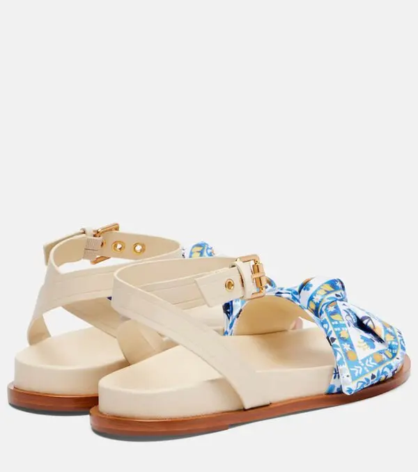 Farm Rio Bow-detail Printed Sandals