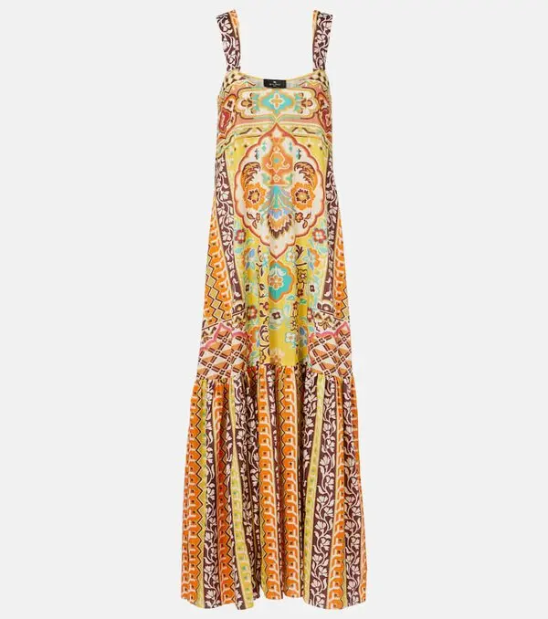 Etro Printed Cotton Maxi Dress