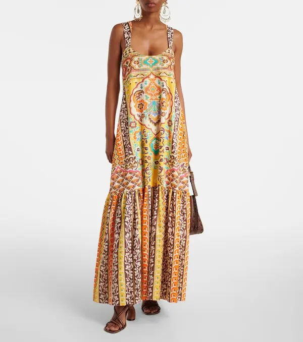 Etro Printed Cotton Maxi Dress - Multicoloured