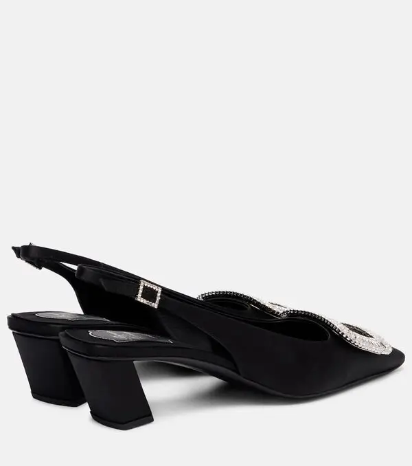 ROGER VIVIER Belle Vivier 45 Satin Slingback Pumps