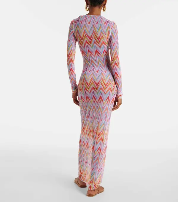 Missoni Chevron Tulle Dress - Multicoloured