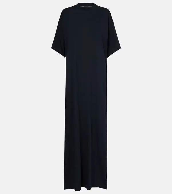 Balenciaga Cocoon Cotton Jersey Maxi Dress