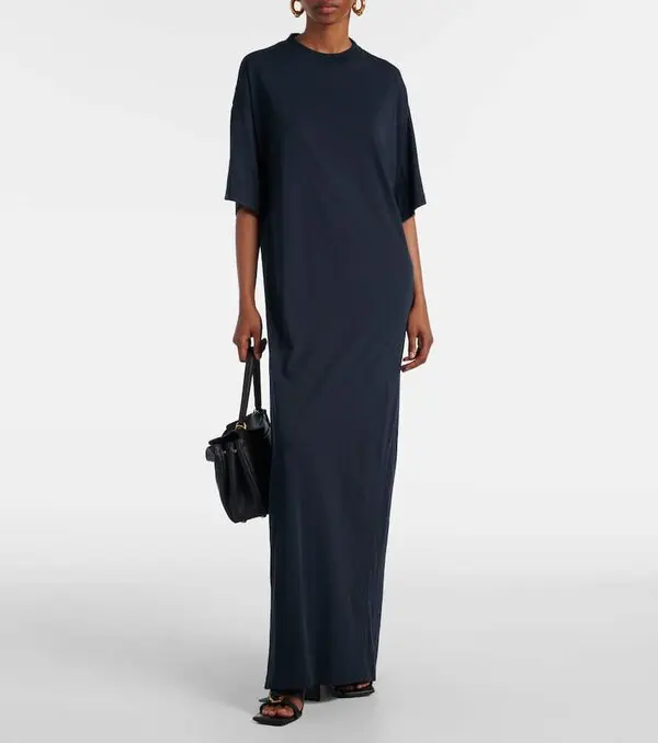 Balenciaga Cocoon Cotton Jersey Maxi Dress