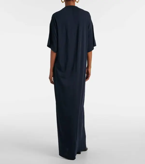 Balenciaga Cocoon Cotton Jersey Maxi Dress