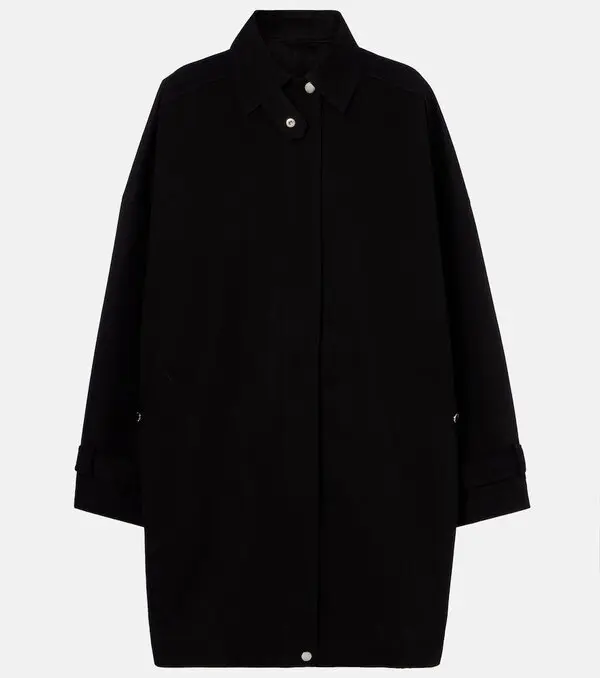 TOTEME Oversized Cotton Coat - Black