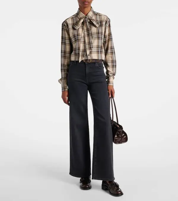 FRAME Le Slim Palazzo Wide-leg Jeans - Black