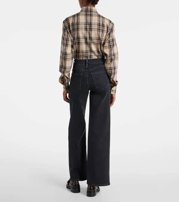 FRAME Le Slim Palazzo Wide-leg Jeans - Black