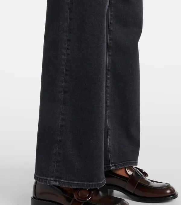 FRAME Le Slim Palazzo Wide-leg Jeans - Black