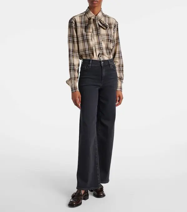 FRAME Le Slim Palazzo Wide-leg Jeans - Black