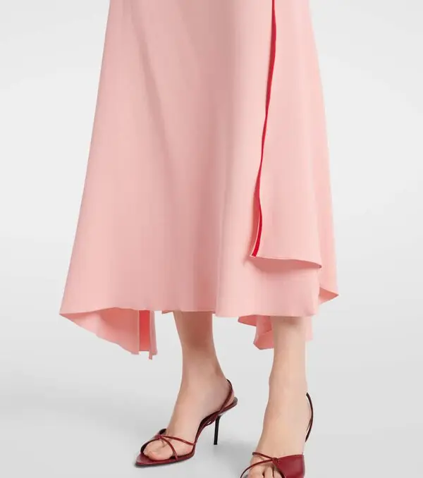 Victoria Beckham Draped Gathered Midi Dress