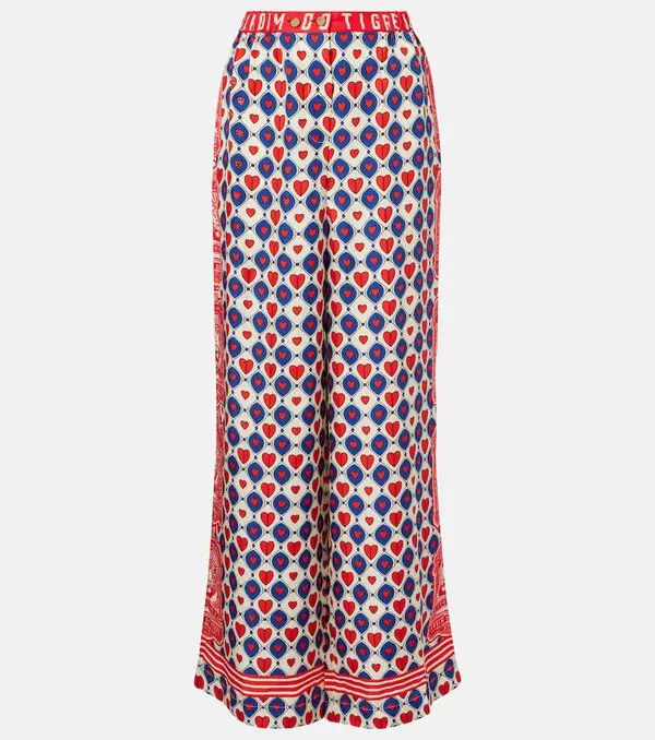 Camilla Printed Silk Palazzo Pants