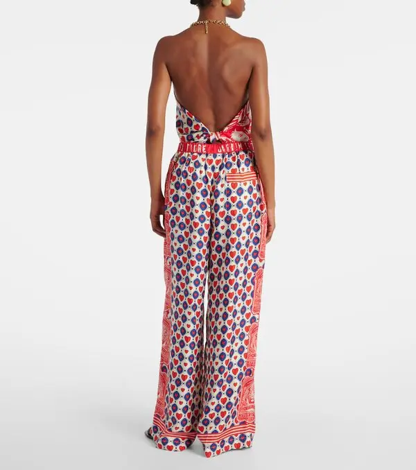 Camilla Printed Silk Palazzo Pants