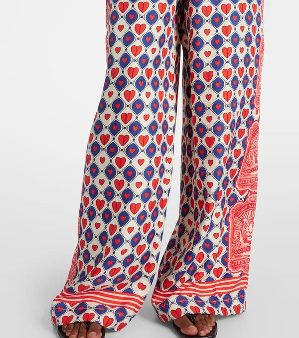 Camilla Printed Silk Palazzo Pants