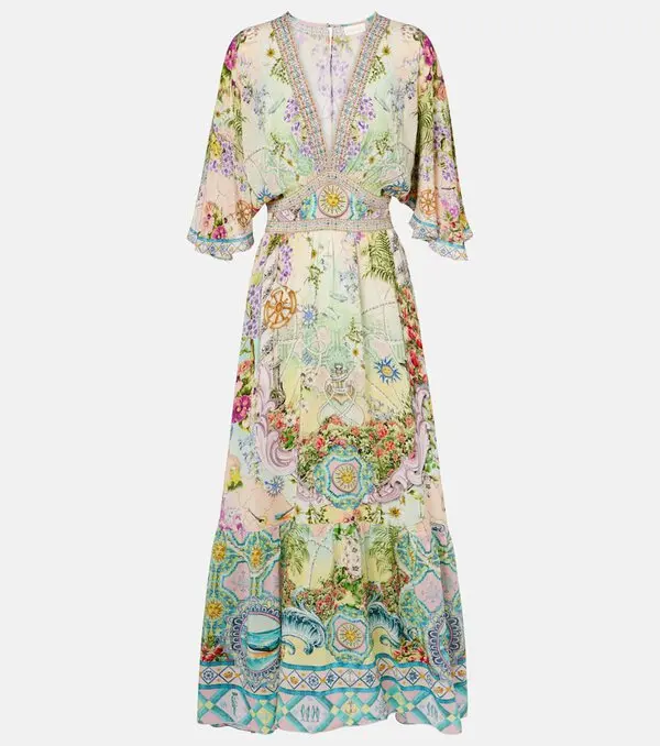 Camilla Embellished Silk Maxi Dress