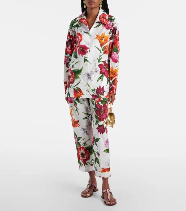 Dolce & Gabbana Floral Oversized Cotton Shirt - Multicoloured