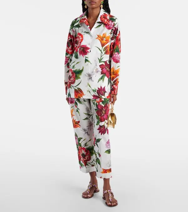 Dolce & Gabbana Floral Oversized Cotton Shirt - Multicoloured