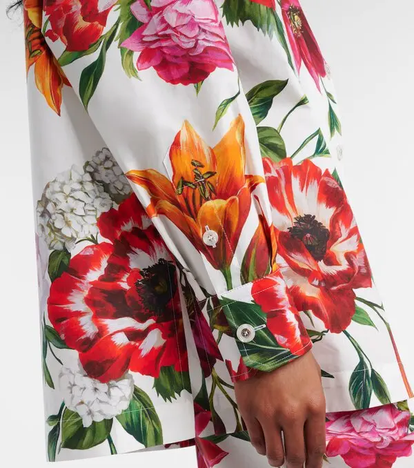 Dolce & Gabbana Floral Oversized Cotton Shirt - Multicoloured