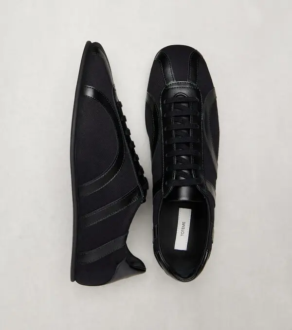 TOTEME Leather-trimmed Sneakers - Black