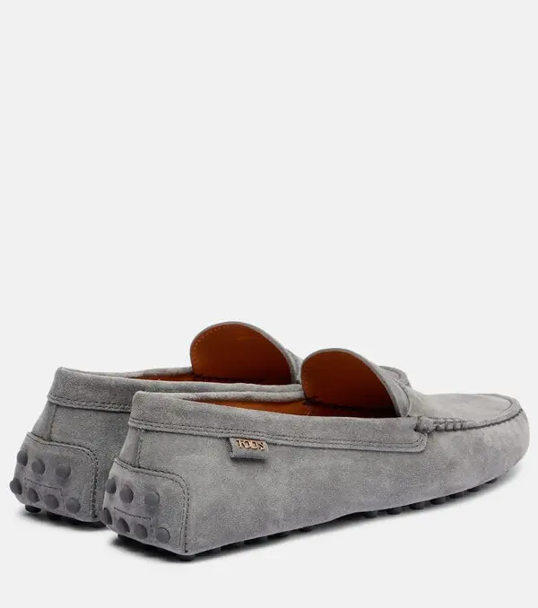 TOD'S Gommino Suede Driving Shoes - Grey