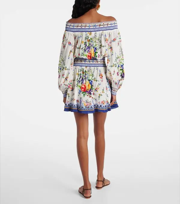 Camilla Printed Silk Crepe Minidress