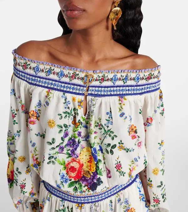 Camilla Printed Silk Crepe Minidress
