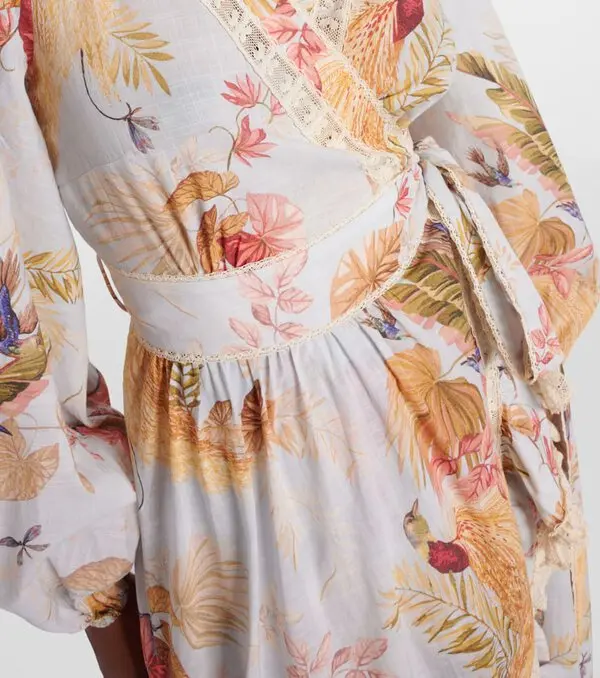 Zimmermann Ascension Floral Ruffled Midi Dress - Multicoloured