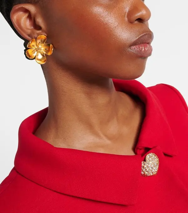 Oscar De La Renta Cherry Blossom Small Earrings