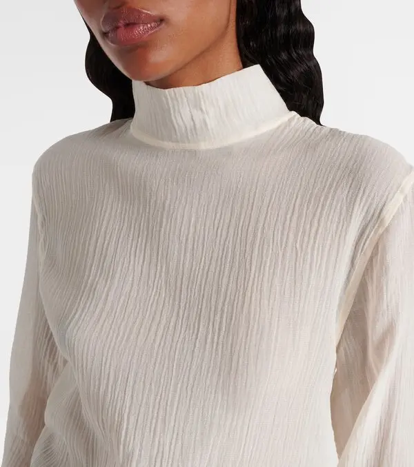 TOTEME Sheer Cotton And Silk Top