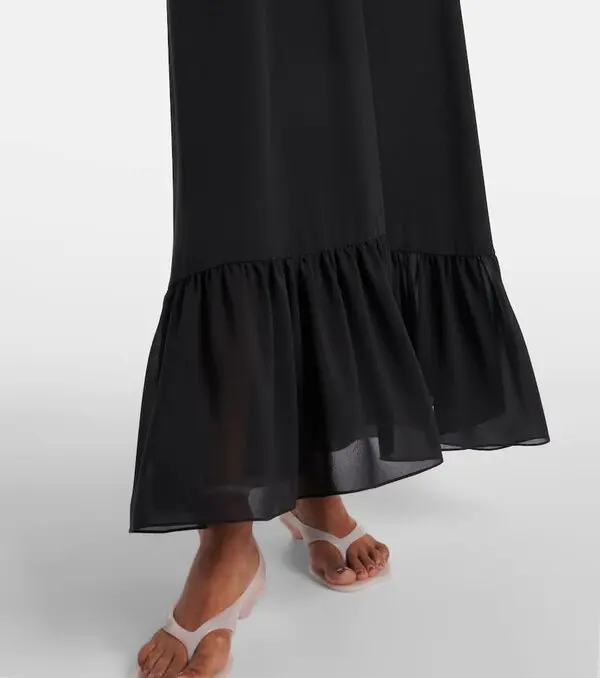 Chloé Lace-trimmed Silk Chiffon Maxi Dress