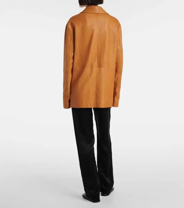 THE ROW Fabian Leather Jacket - Beige