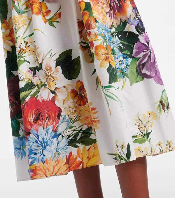 Dolce & Gabbana Floral Gathered Midi Skirt