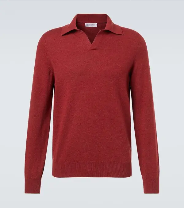 Brunello Cucinelli Cashmere Polo Sweater