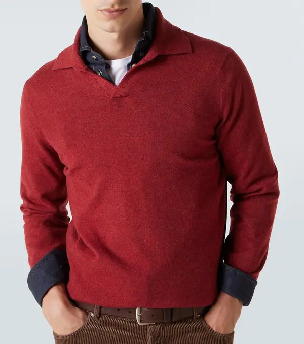 Brunello Cucinelli Cashmere Polo Sweater