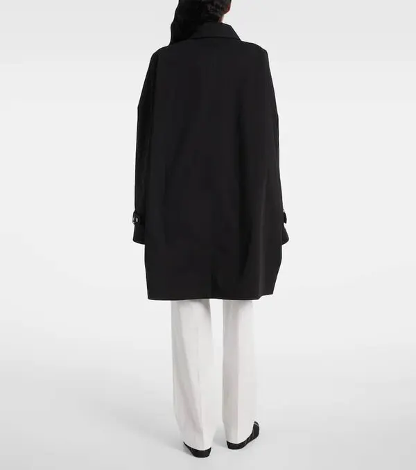 TOTEME Oversized Cotton Coat - Black