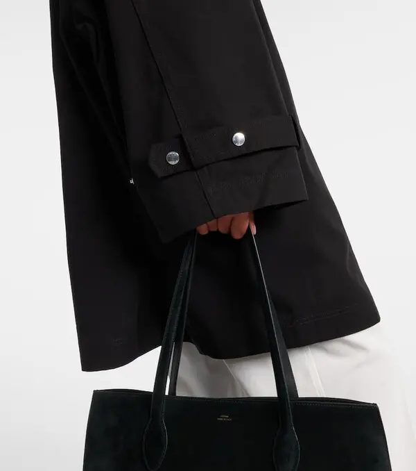 TOTEME Oversized Cotton Coat - Black