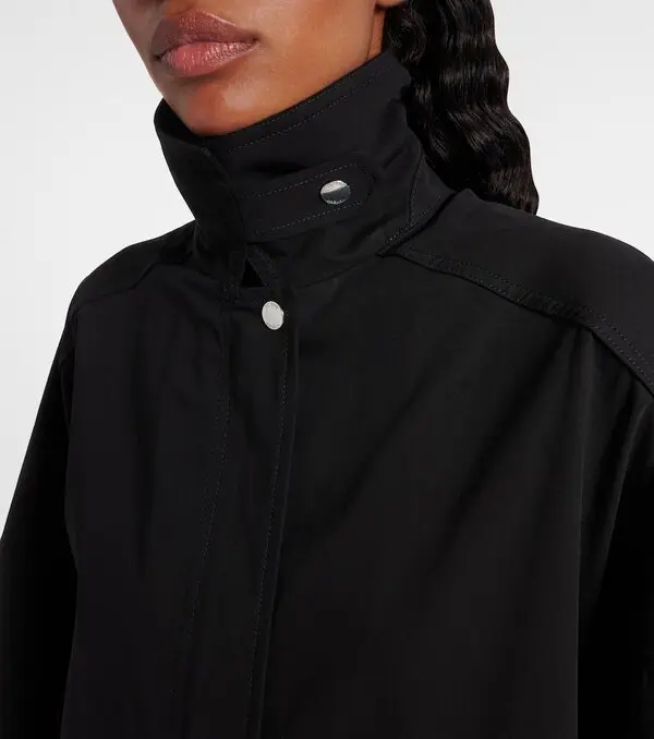 TOTEME Oversized Cotton Coat - Black