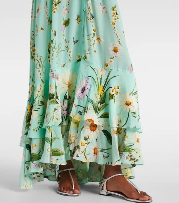 Camilla Floral Silk Crepe Maxi Dress