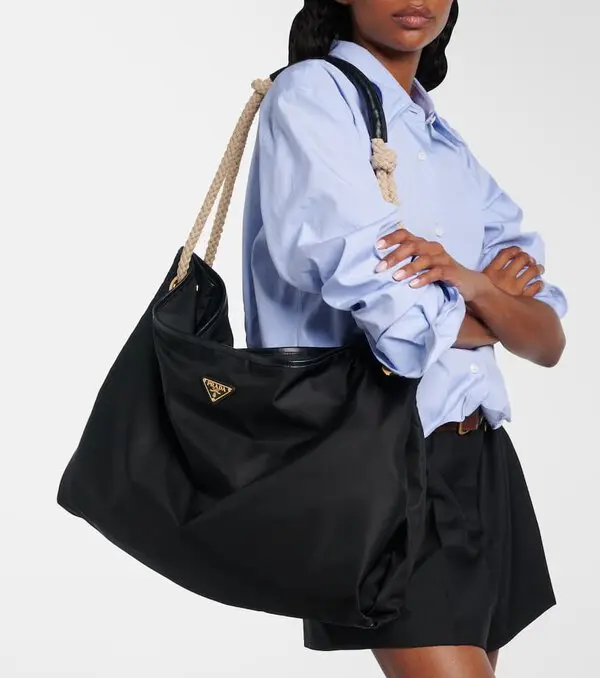 Prada Marinier Large Re-nylon Shoulder Bag - Black