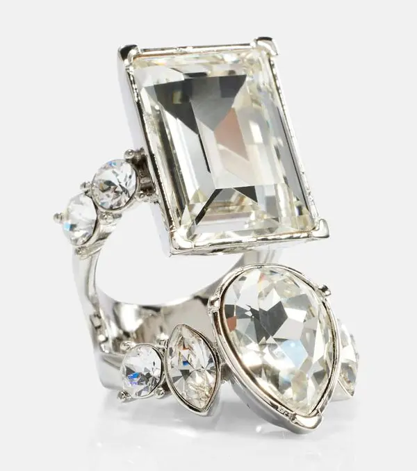 Alexander McQueen Cocktail Crystal-embellished Ring