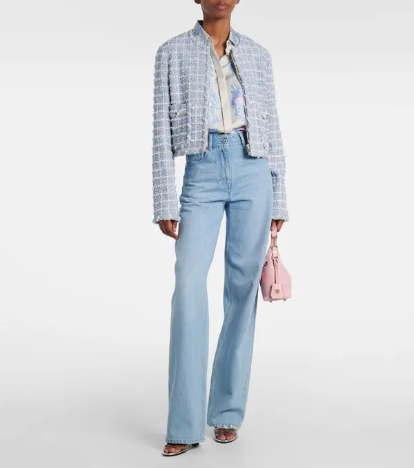 Versace High-rise Wide-leg Jeans