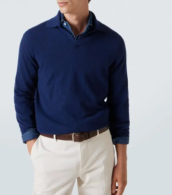 Brunello Cucinelli Cashmere Polo Sweater