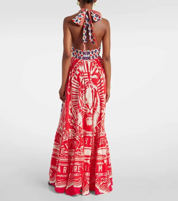 Camilla Halterneck Printed Maxi Dress